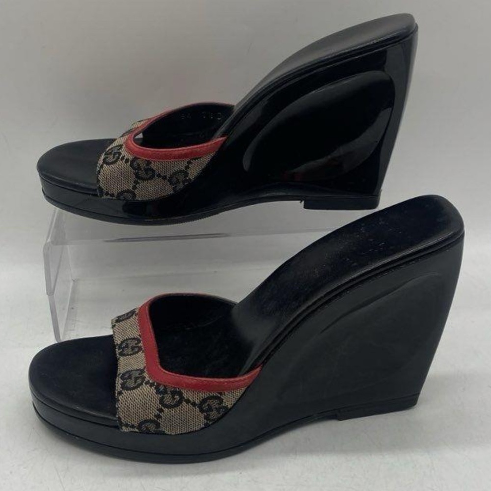 Authentic Gucci Gg Logo Monogram Platform Sandals/Sli… - Gem